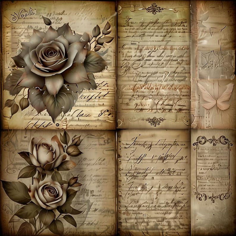 Vintage/victorian Scrapbook Pages - Etsy