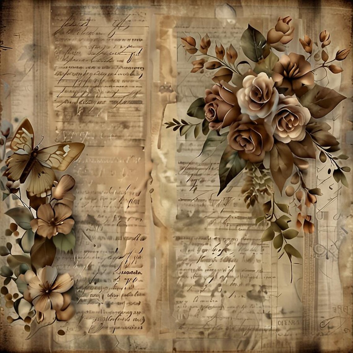 Vintage/victorian Scrapbook Pages - Etsy