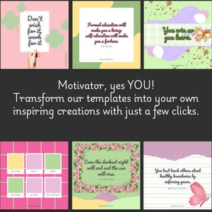 Motivational Masterpieces: 100 Editable Quote Designs Inspiring ...