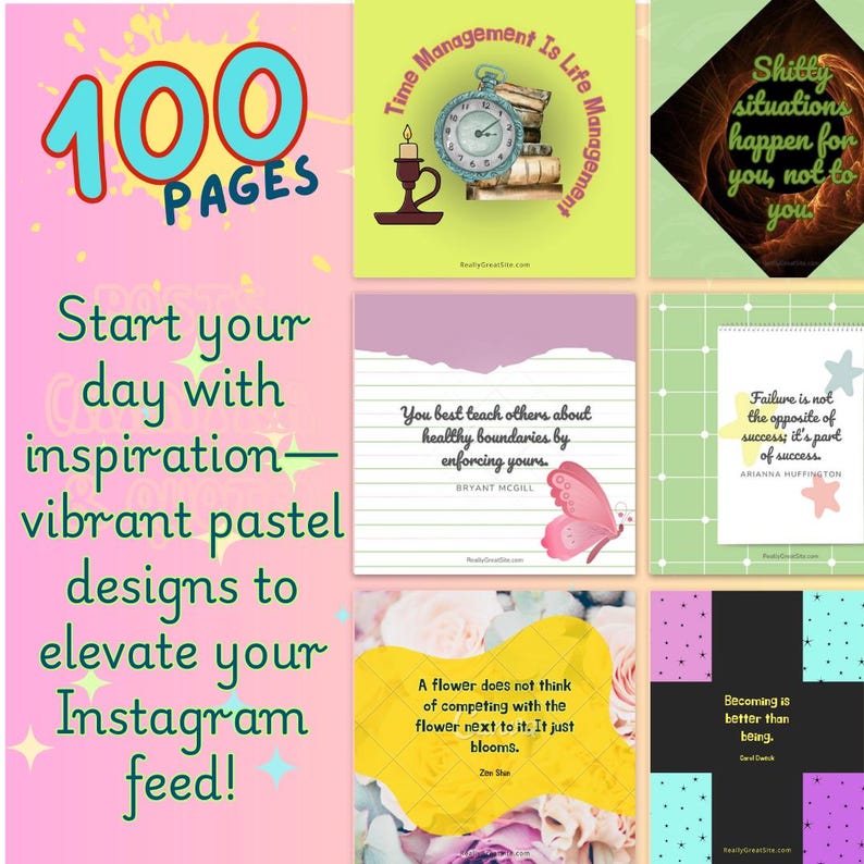 Motivational Masterpieces: 100 Editable Quote Designs Inspiring ...