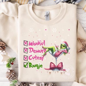 Grinch Girl Martini Demure PNG - Etsy