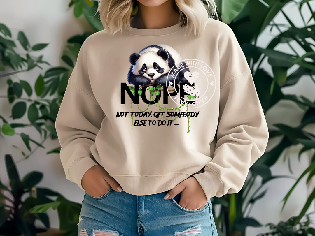 Panda Nope Not Today PNG - Etsy