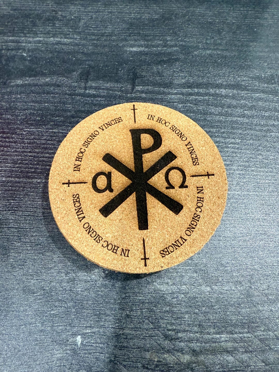 Greek Orthodox Chi Rho Cork Coasters | Orthodox Christian - Etsy