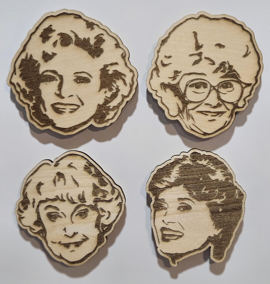 Golden Girls Refrigerator Magnets , Character Heads Rose, Blanche ...