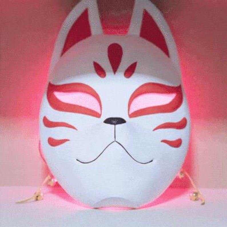 Kitsune Mask – 3D Printed Japanese Fox Spirit Mask, Eco-friendly ...