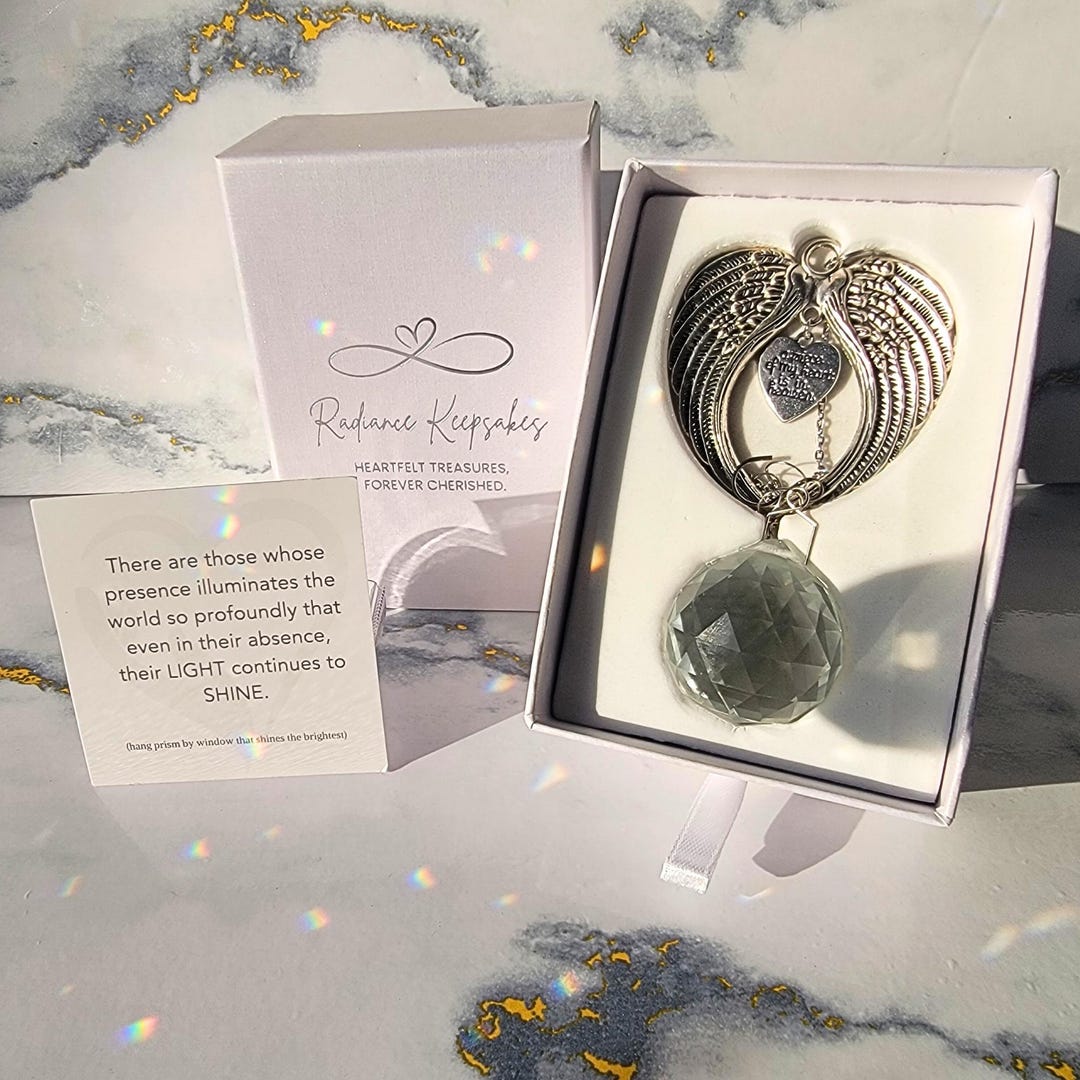 Sympathy Gift, Grief Gift, Crystal Rainbow Maker for Daily Remembrance ...