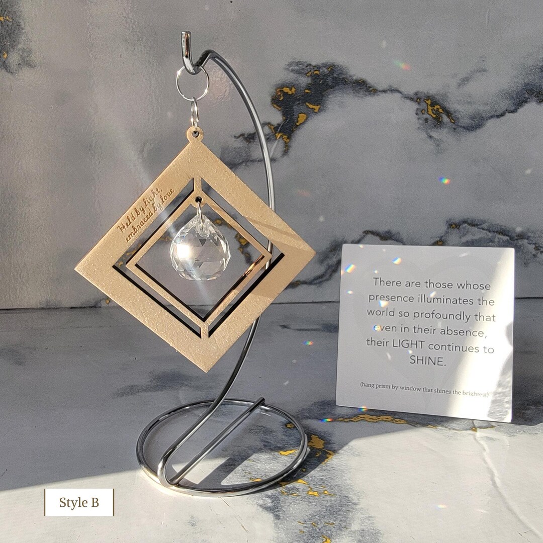 Sympathy Gift, Grief Gift, Crystal Rainbow Maker for Daily Remembrance ...