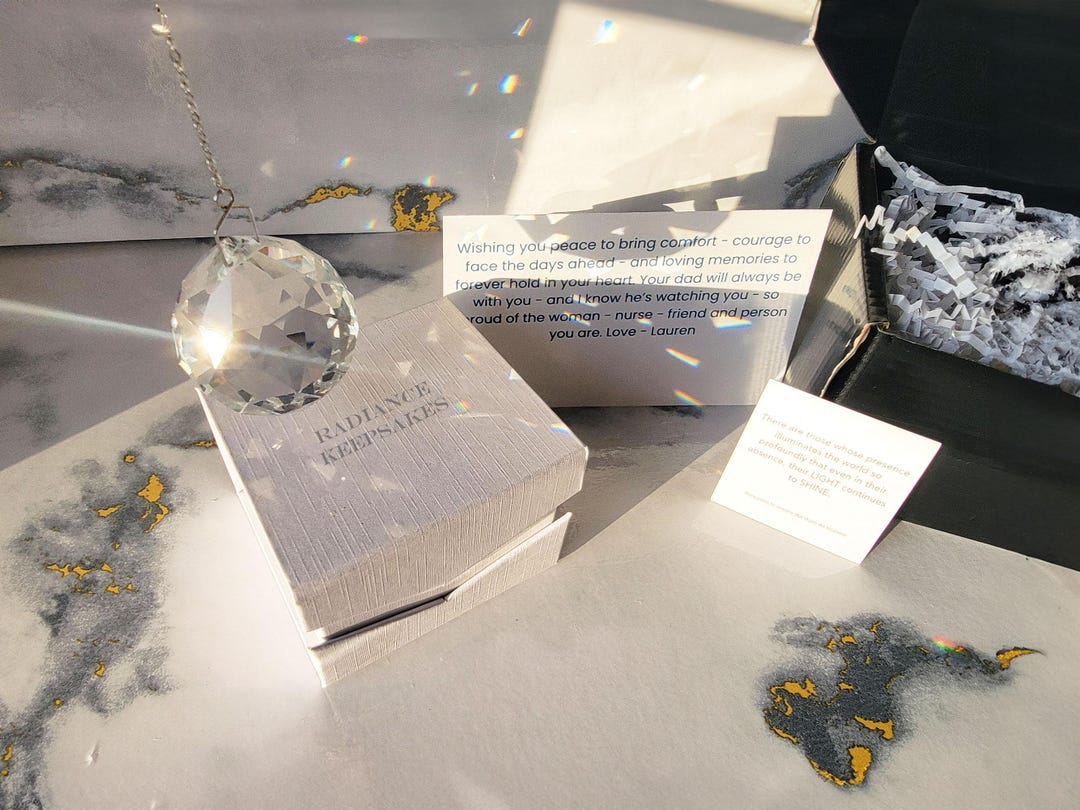 Sympathy Gift, Grief Gift, Wing Crystal Rainbow Maker for Daily ...