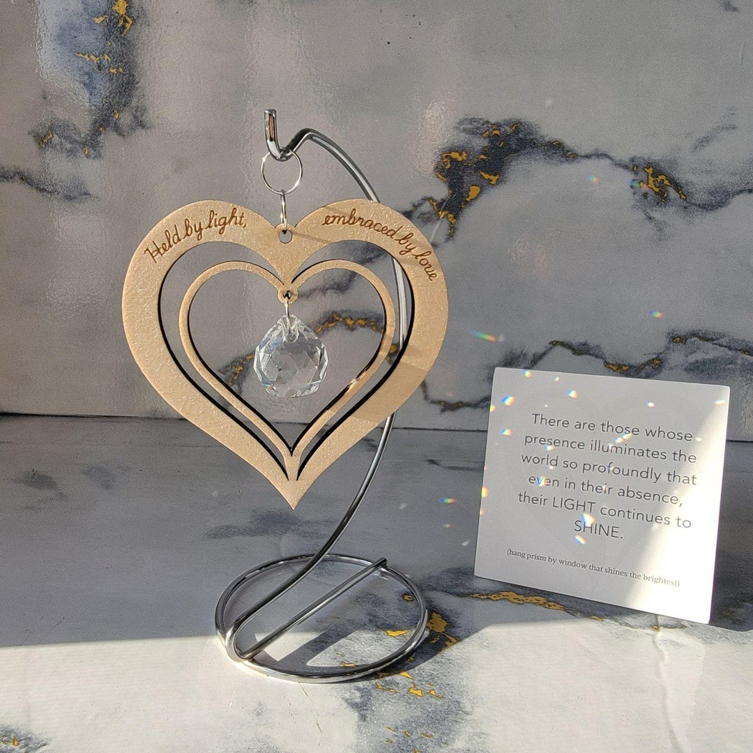 Sympathy Gift, Grief Gift, Crystal Rainbow Maker for Daily Remembrance ...