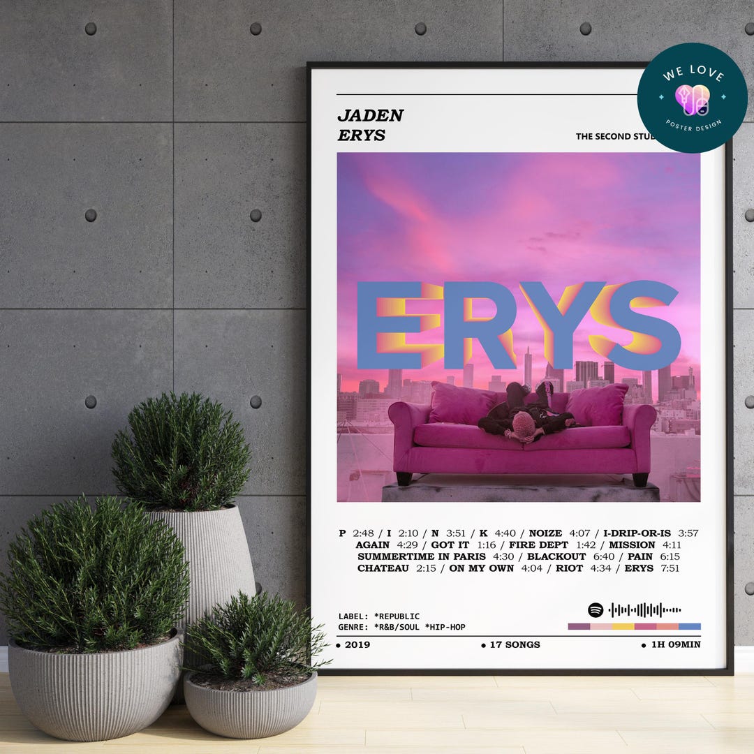 Jaden - Erys Album Poster / Jaden Poster / Album Cover Poster / Album ...