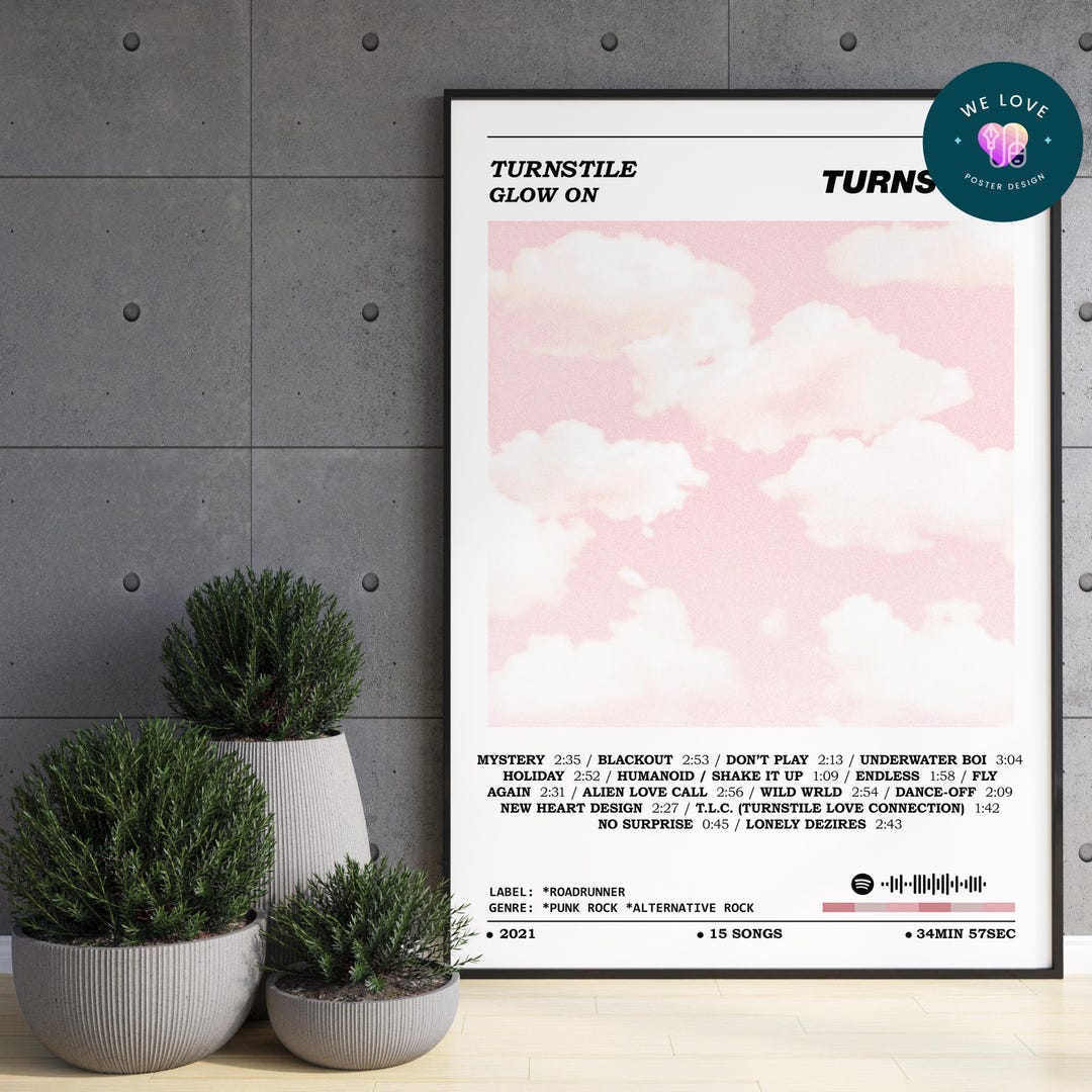 Turnstile - Glow on Album Poster / Turnstile Poster / Album Cover ...
