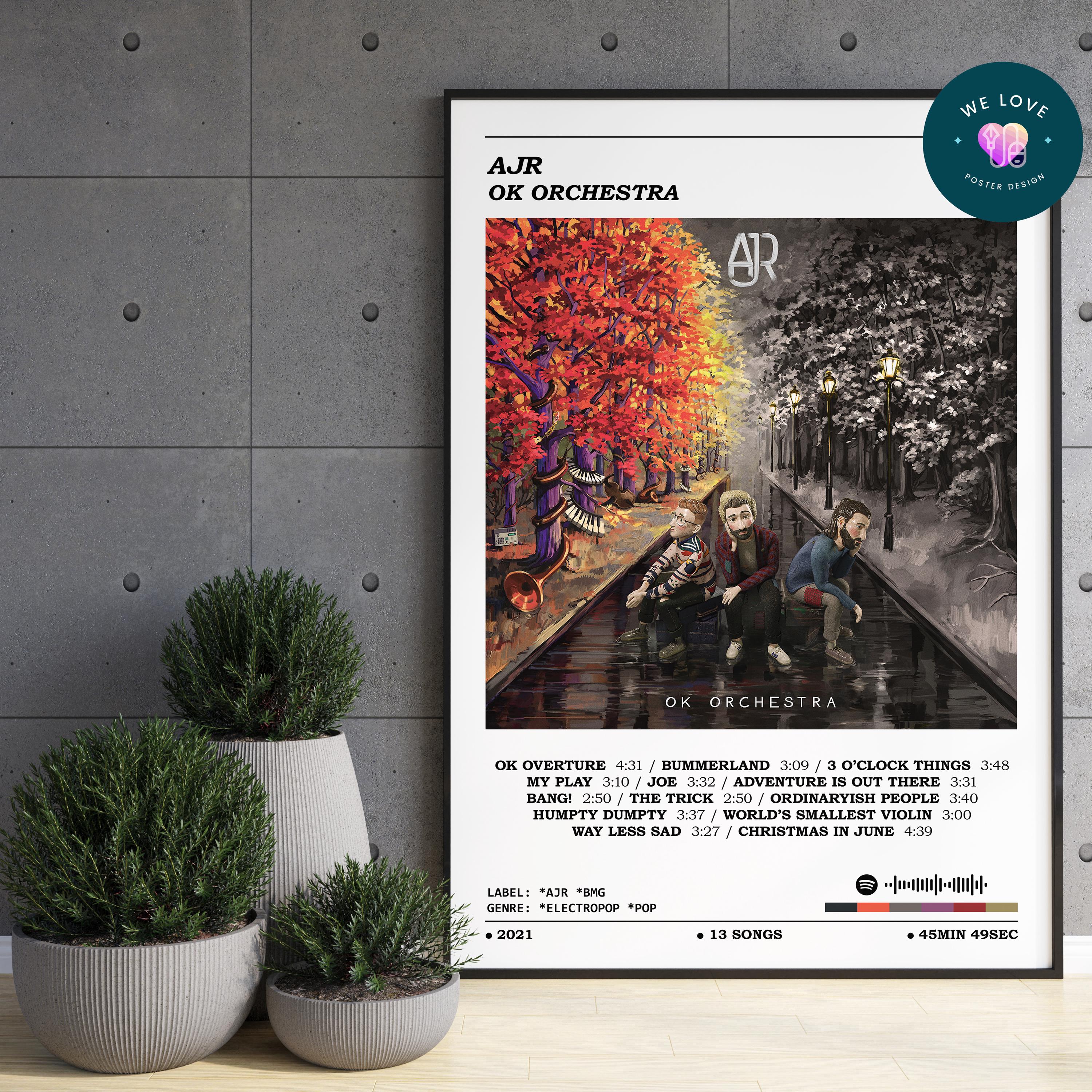 AJR - Ok Orchestra Album Poster / AJR Poster / Album Cover Poster ...
