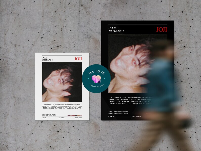 Joji - Ballads 1 Album Poster / Joji Poster / Album Cover Poster ...