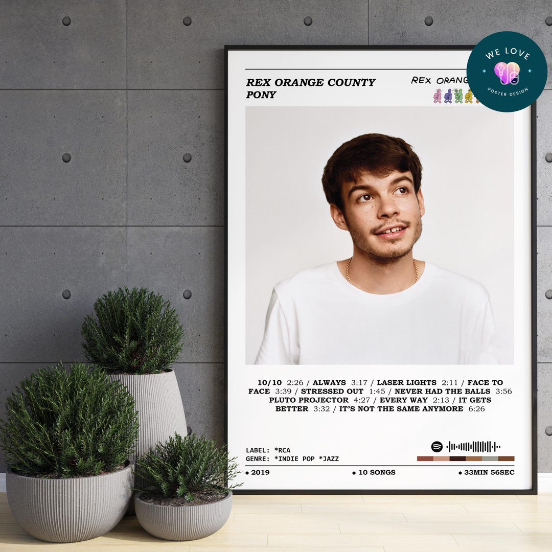 Rex Orange County - Pony Album Poster / Rex Orange County Poster ...