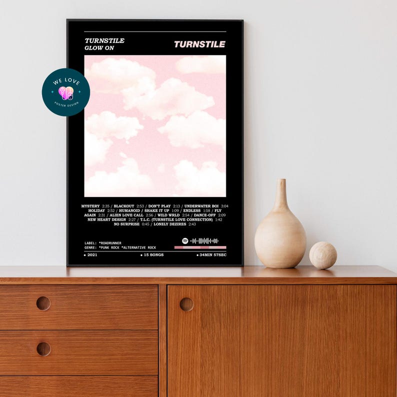 Turnstile - Glow on Album Poster / Turnstile Poster / Album Cover ...