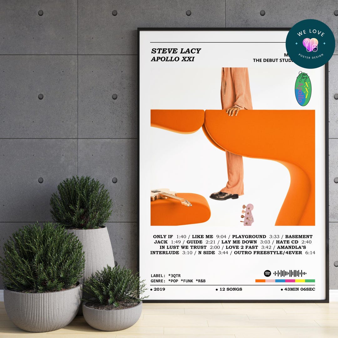 Steve Lacy - Apollo XXI Album Poster / Steve Lacy Poster / Album Cover ...