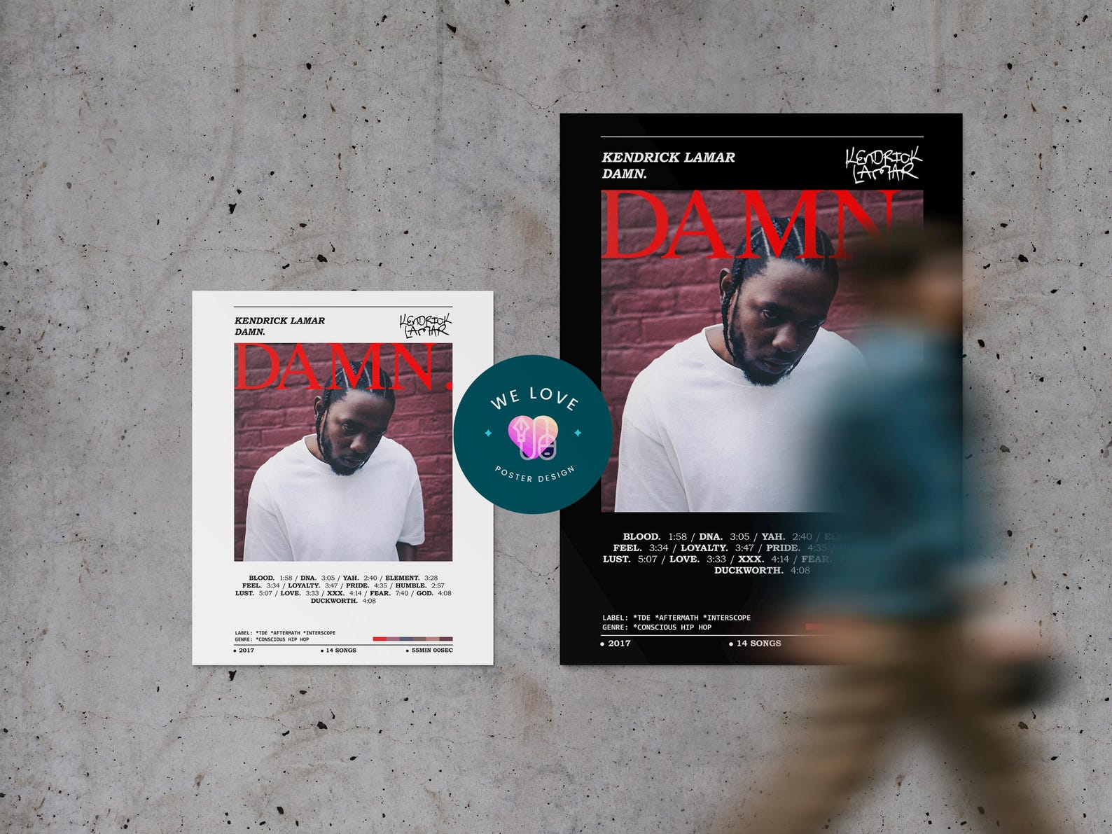 Kendrick Lamar - Damn. Album Poster / Kendrick Lamar Poster / Album ...