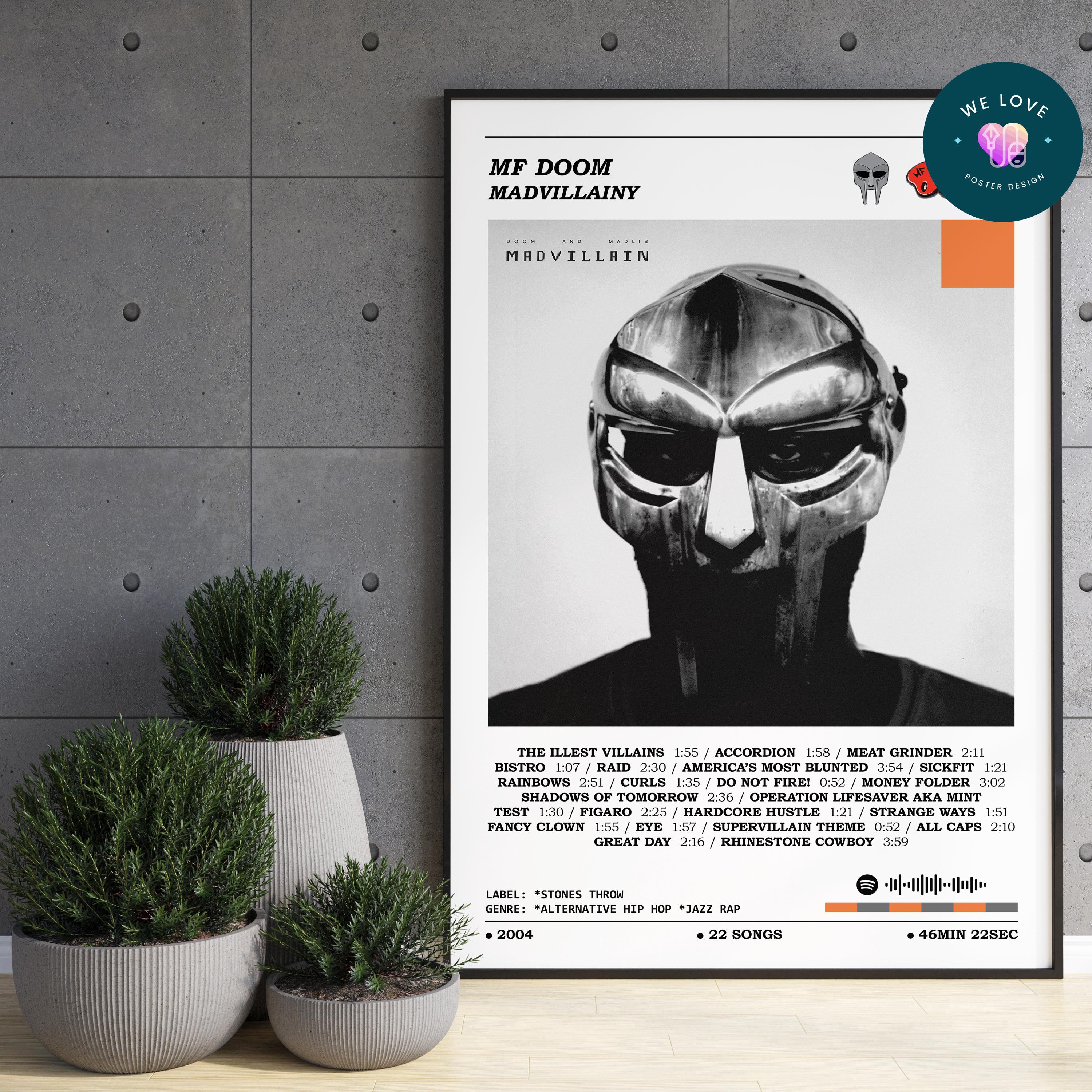 MF Doom - Madvillainy Album Poster / MF Doom Poster / Album Cover ...