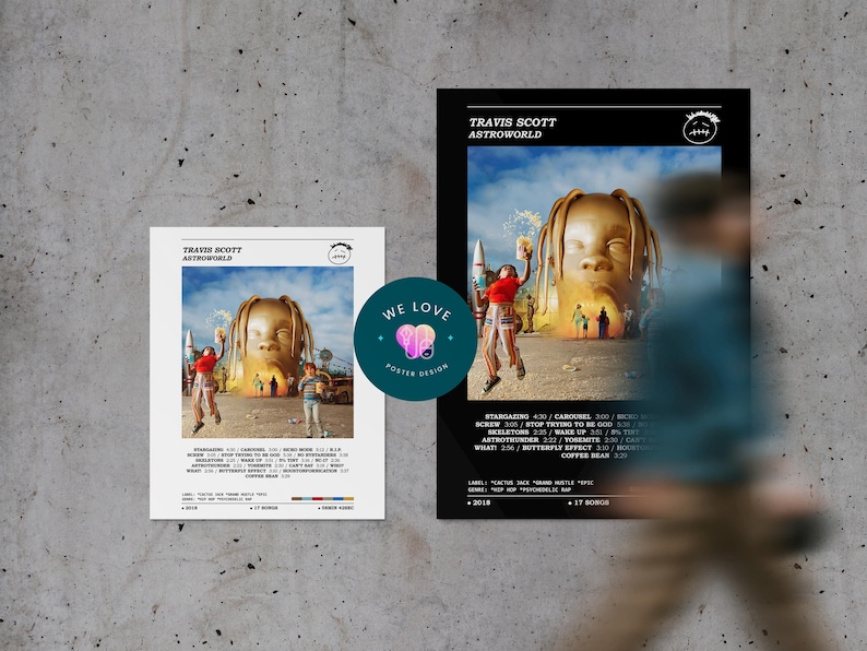 Travis Scott - Astroworld Album Poster / Travis Scott Poster / Album ...