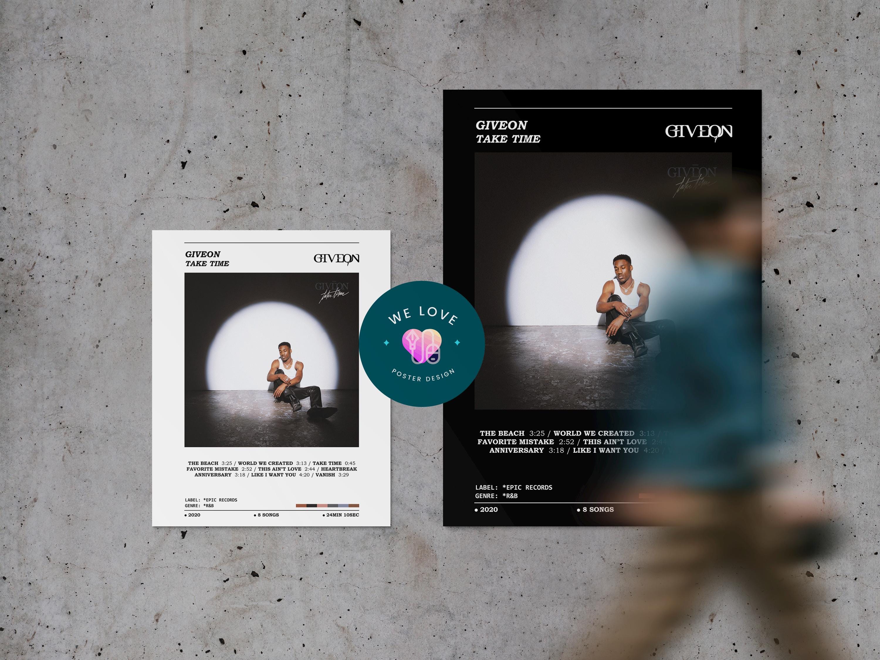 Giveon - Take Time Album Poster / Giveon Poster / Album Cover Poster ...