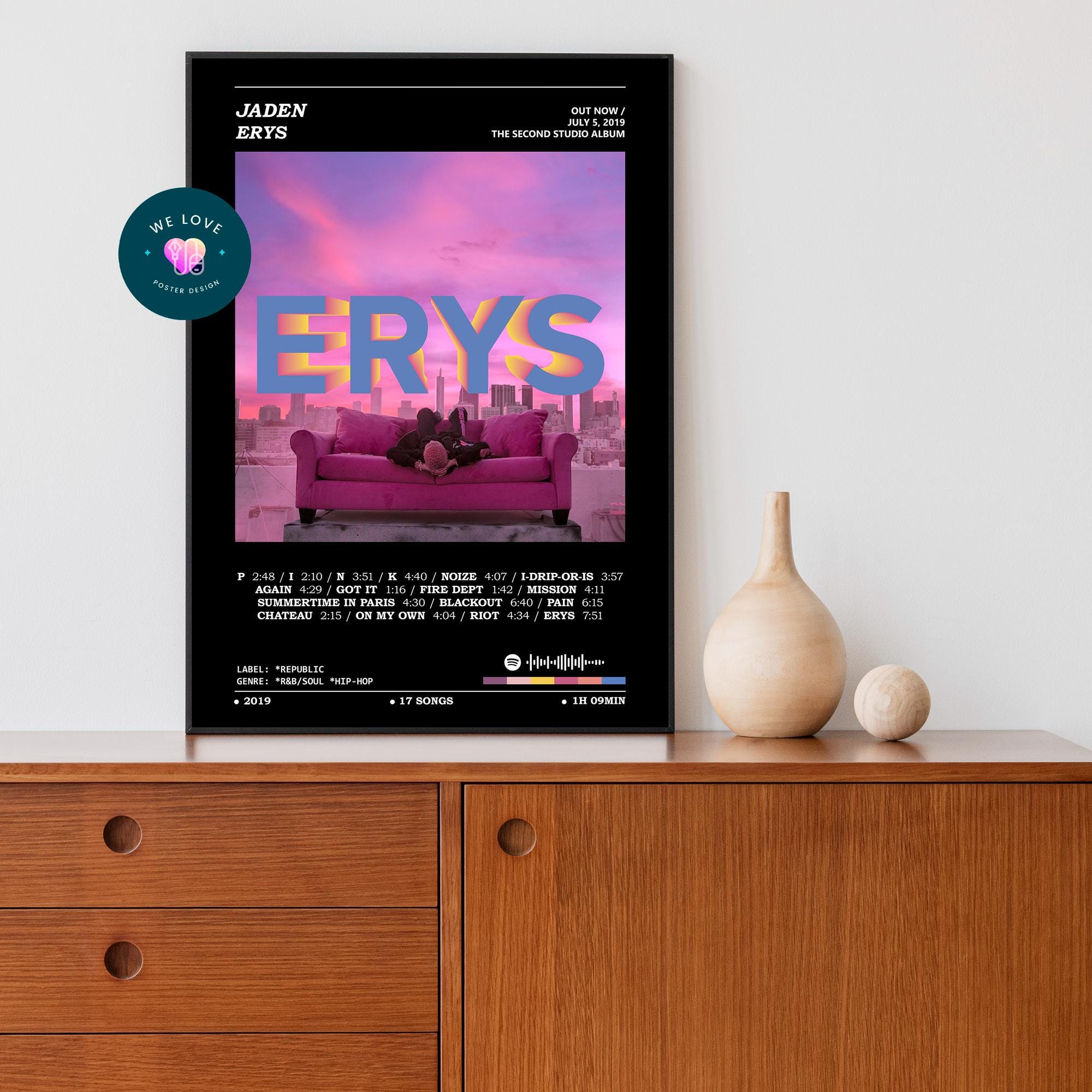 Jaden - Erys Album Poster / Jaden Poster / Album Cover Poster / Album ...