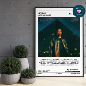 Giveon - Give or Take Album Poster / Giveon Poster / Album Cover Poster ...