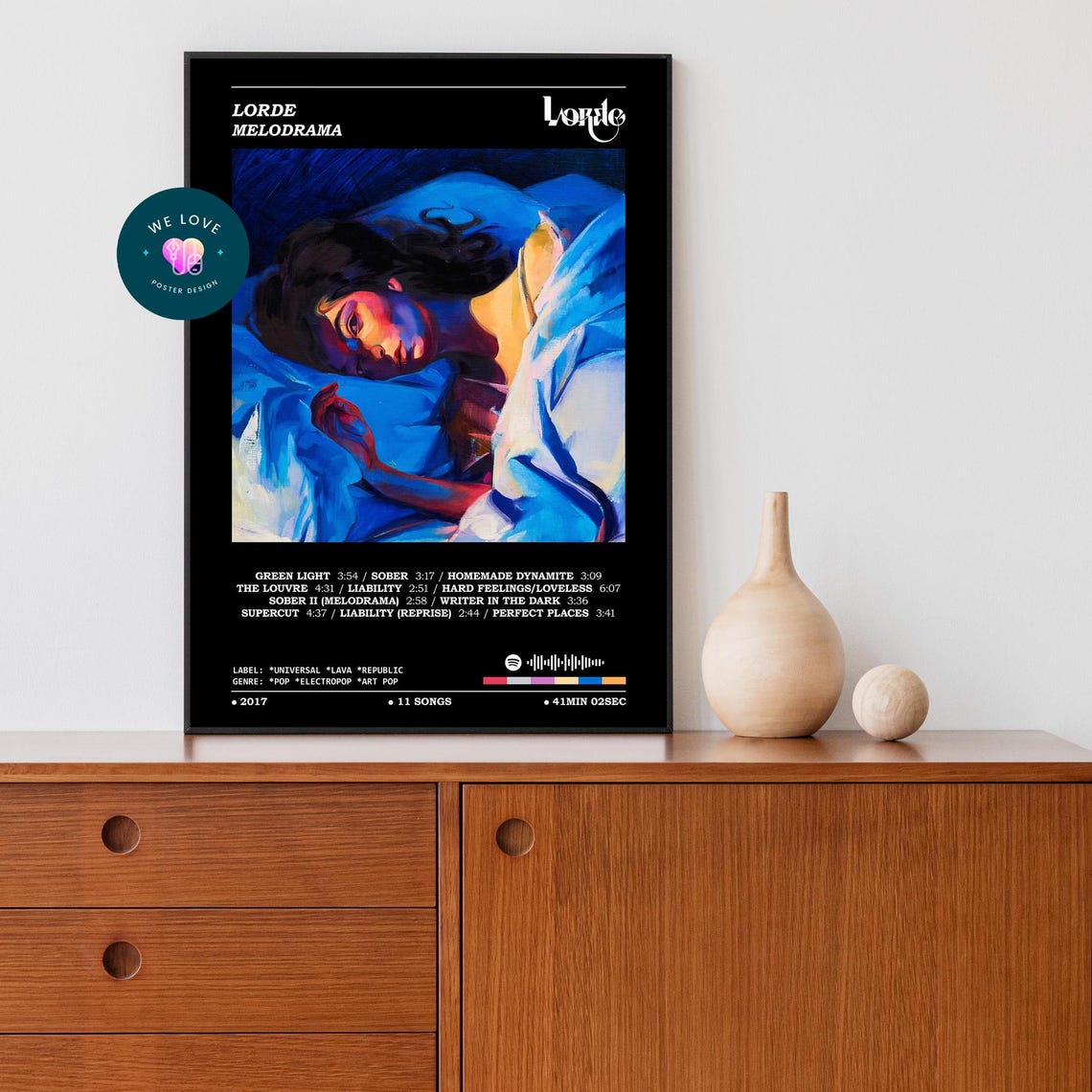 Lorde - Melodrama Album Poster / Lorde Poster / Album Cover Poster ...