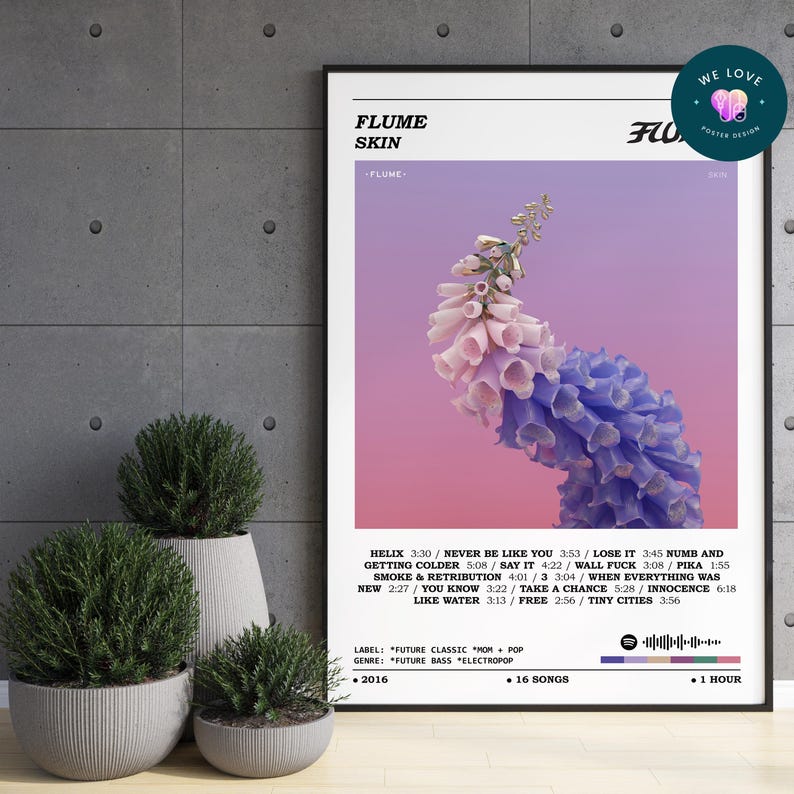 Flume Skin Album Poster / Flume Poster / Album Cover Poster / Album ...