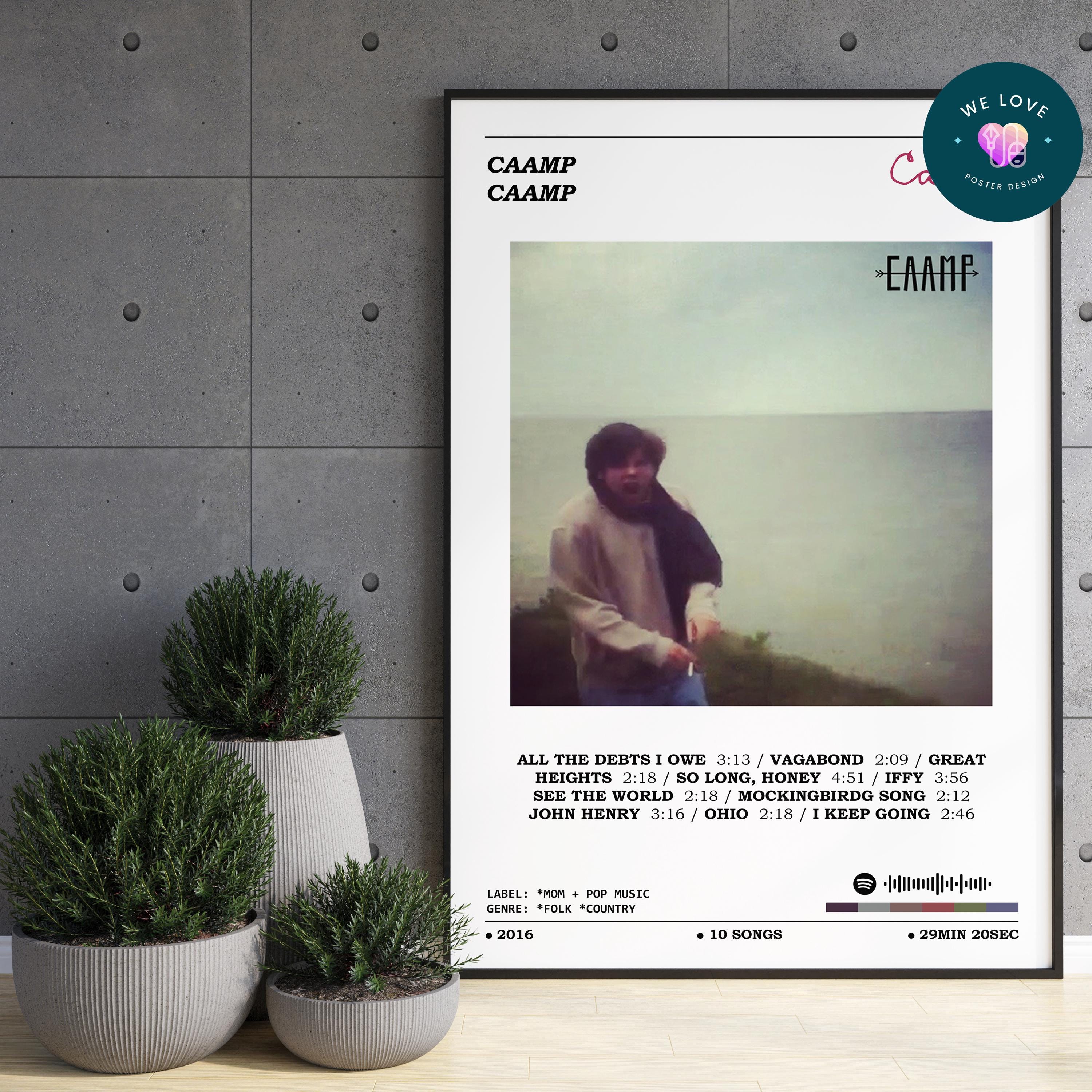 Caamp - Caamp Album Poster / Caamp Poster / Album Cover Poster / Album ...