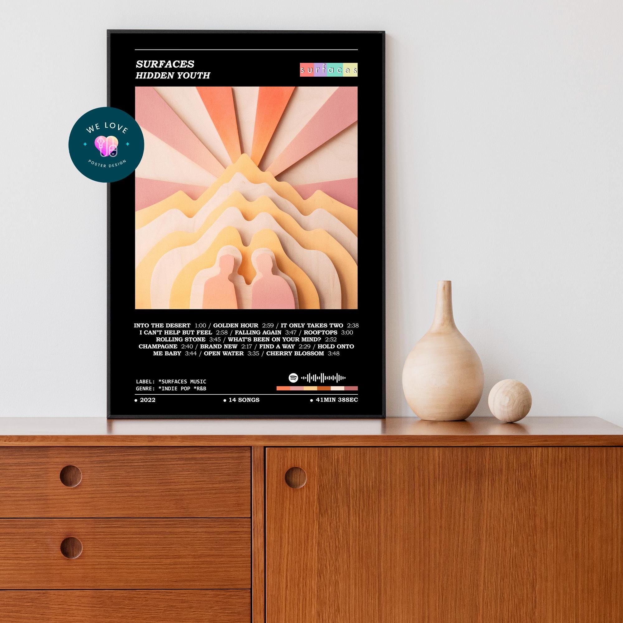 Surfaces - Hidden Youth Album Poster / Surfaces Poster / Album Cover ...