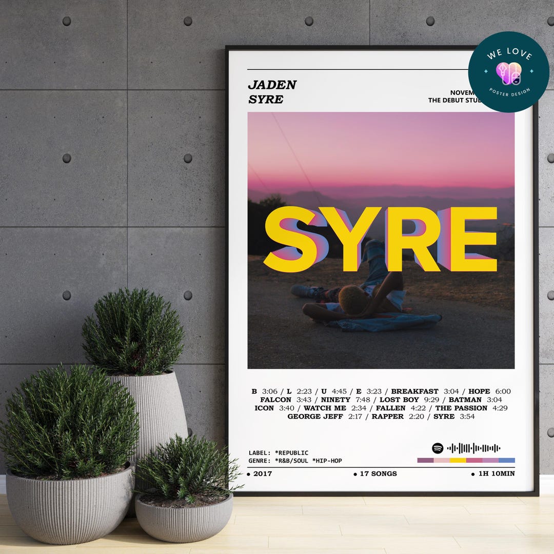 Jaden - Syre Album Poster / Jaden Poster / Album Cover Poster / Album ...