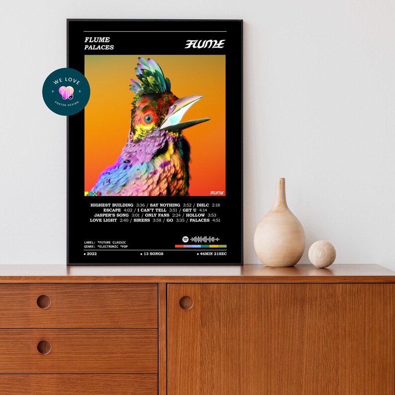 Flume - Palaces Album Poster / Flume Poster / Album Cover Poster ...