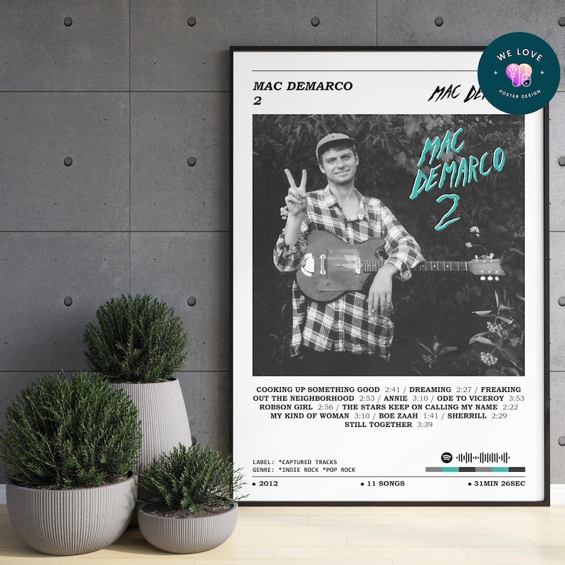 Mac Demarco - 2 Album Poster / Mac Demarco Poster / Album Cover Poster ...