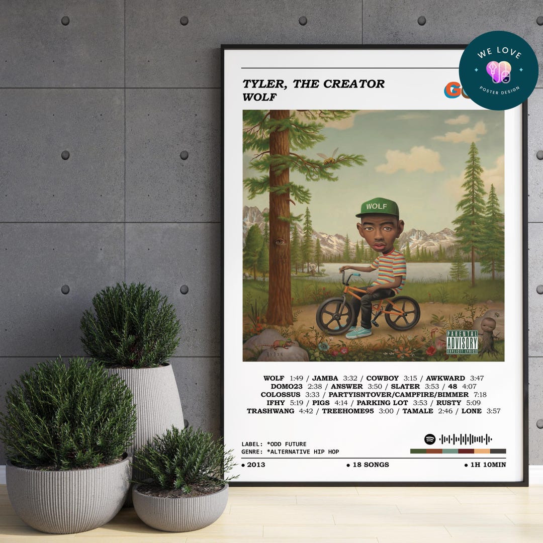 Tyler, the Creator Wolf Album Poster / Tyler, the Creator Poster ...