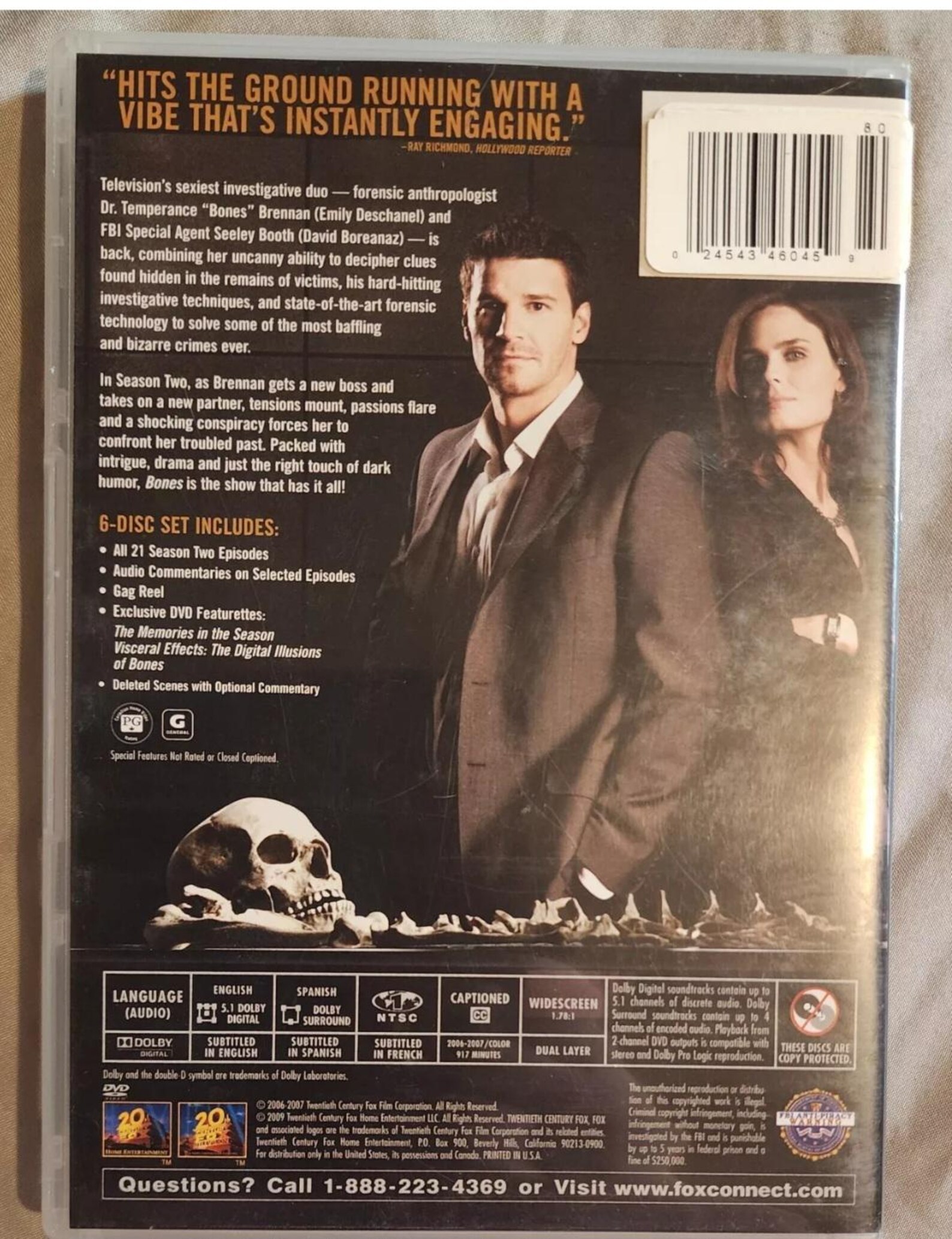 Bones -complete 2nd Season DVD - Etsy