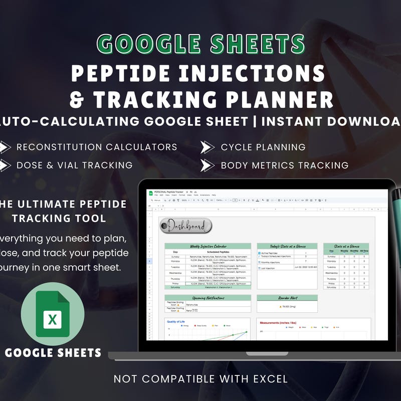 Peptide Label Template - Etsy