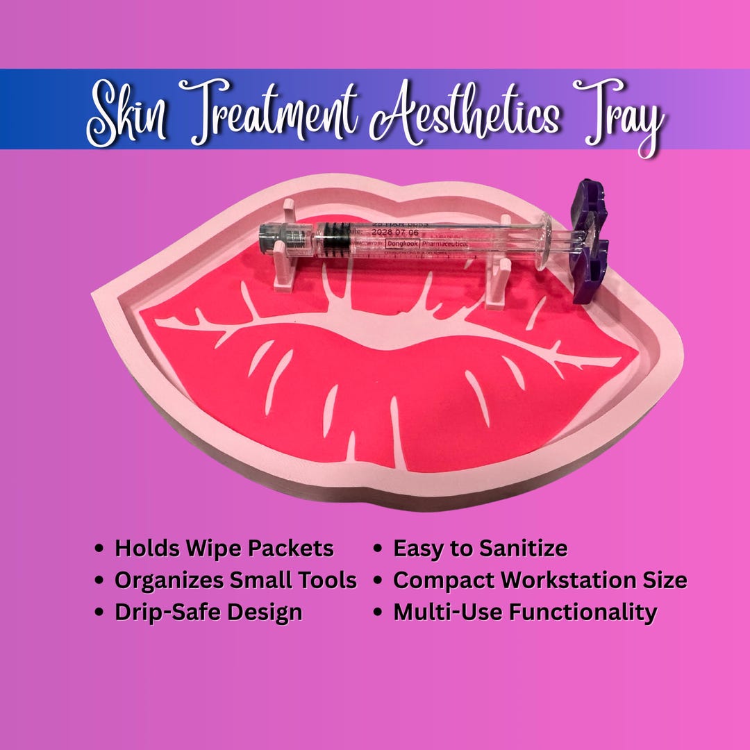 Lip Shaped Sterile Aesthetic Tray | Syringe Holder Tray | Elevated Tool ...