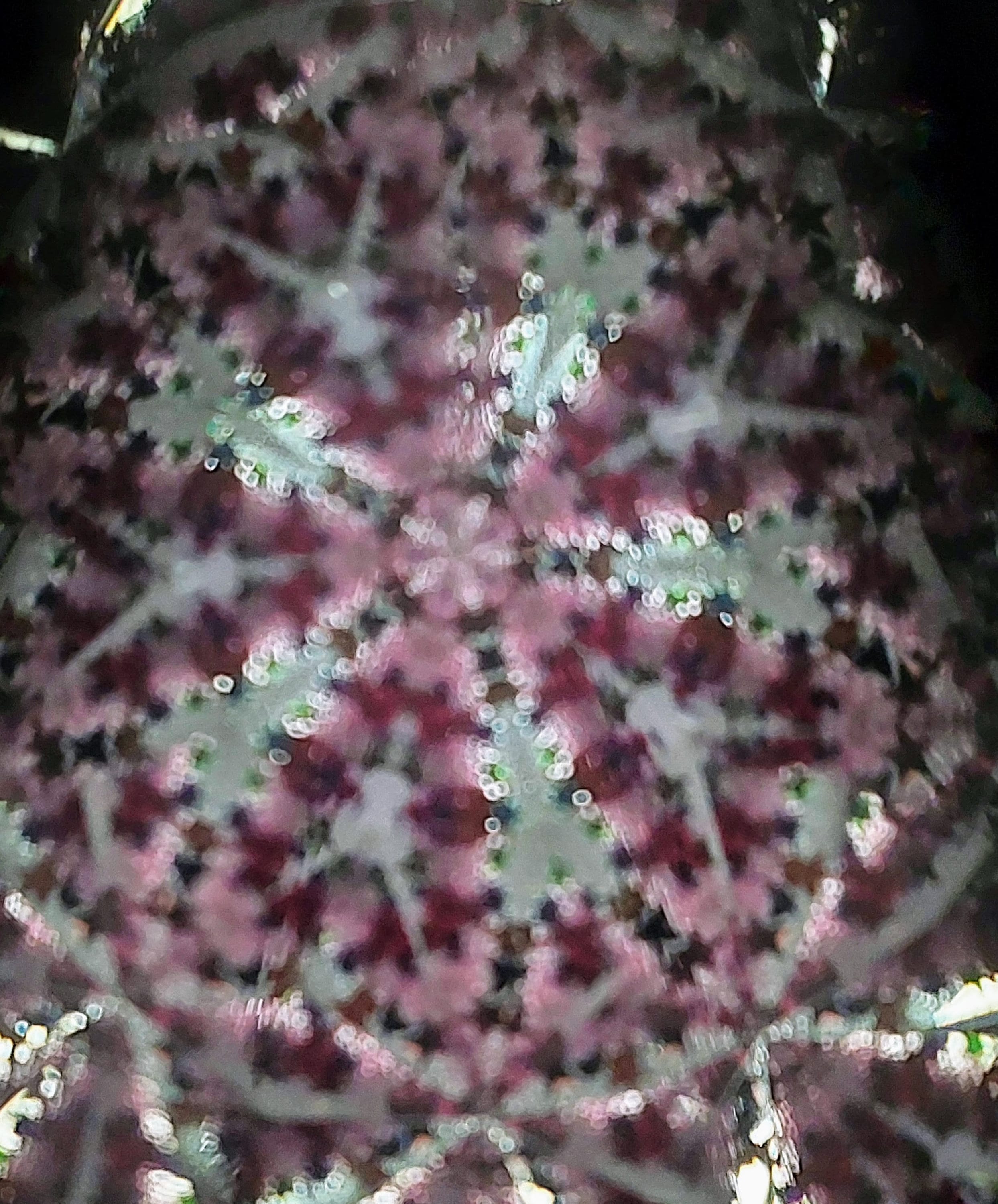 Stained Glass Triple Oil Wand Kaleidoscope on Lapis Stone Moving Images ...