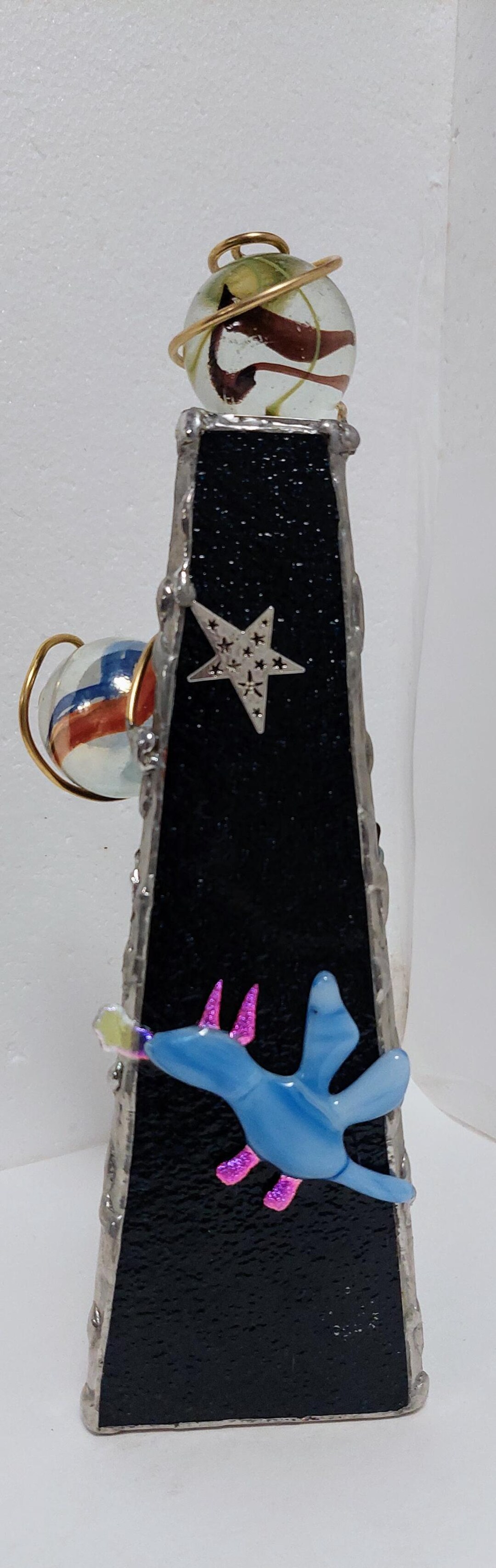 Stained Glass Original Design: 2 Marble Scope, Medieval, Dragon, Castle ...