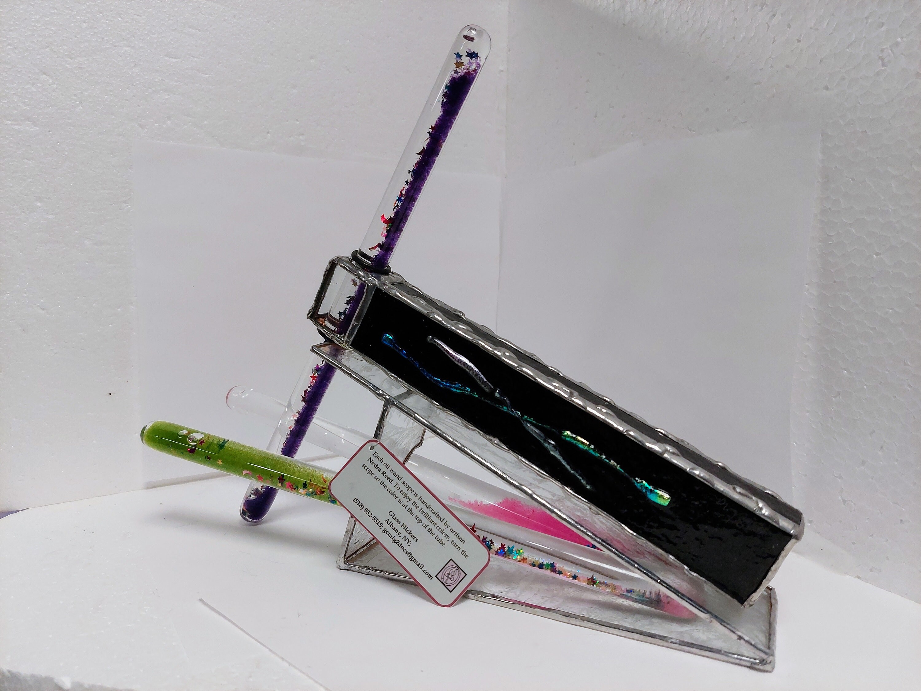 Stained Glass Oil Triple Oil Wand Kaleidoscope- Beautiful Moving Images ...
