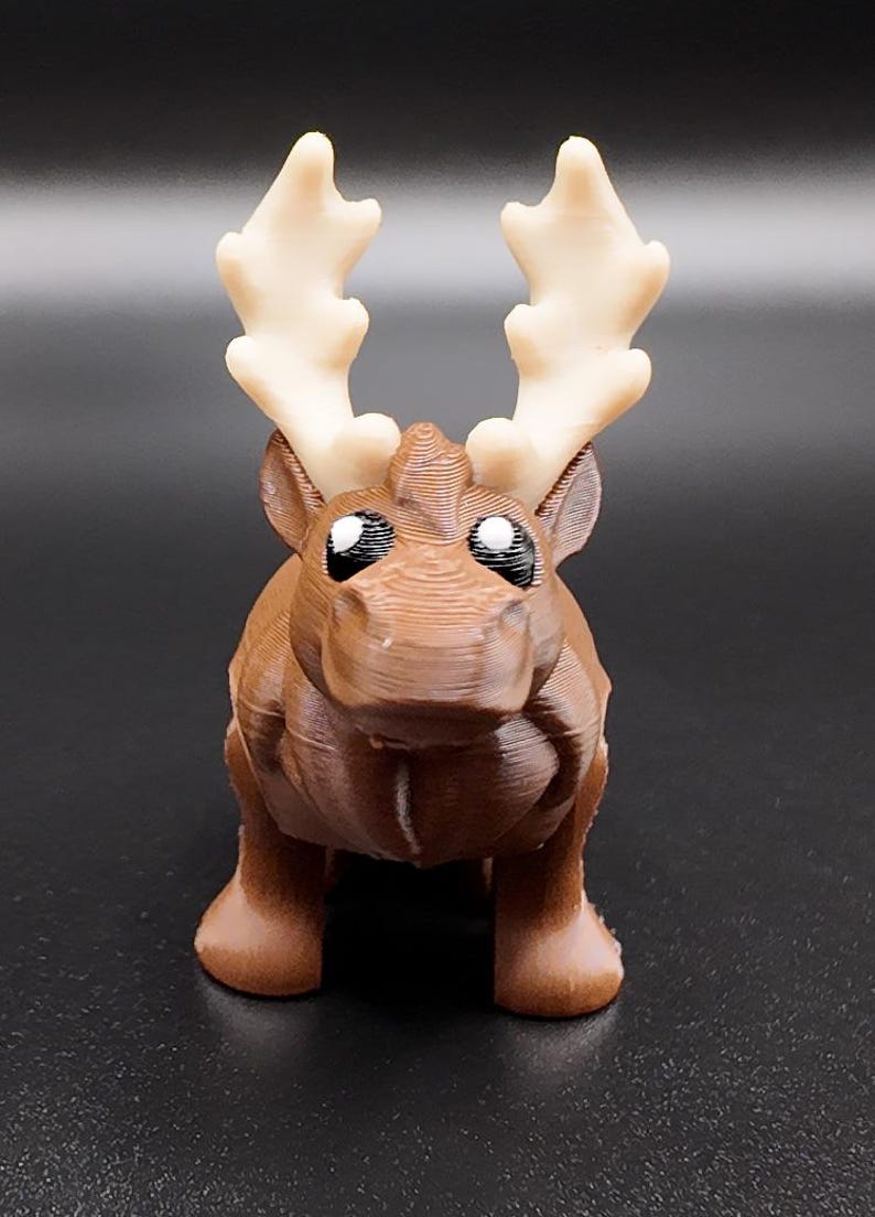 Kawaii Moose - Articulating Fidget Desk Buddy - With Keychain - Etsy
