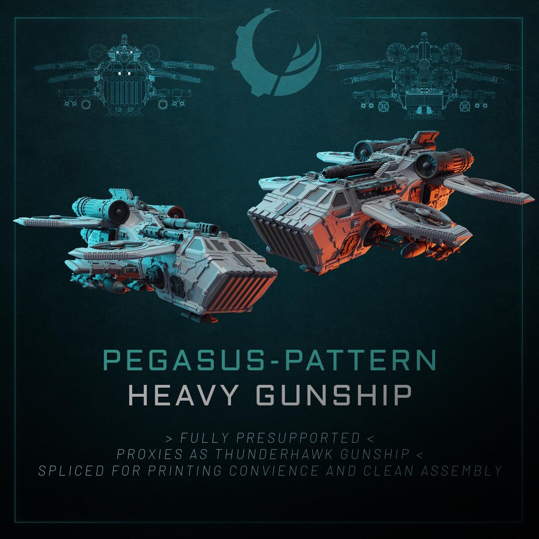 Pegasus-pattern Heavy Gunship - Very Large Flyer - Etsy