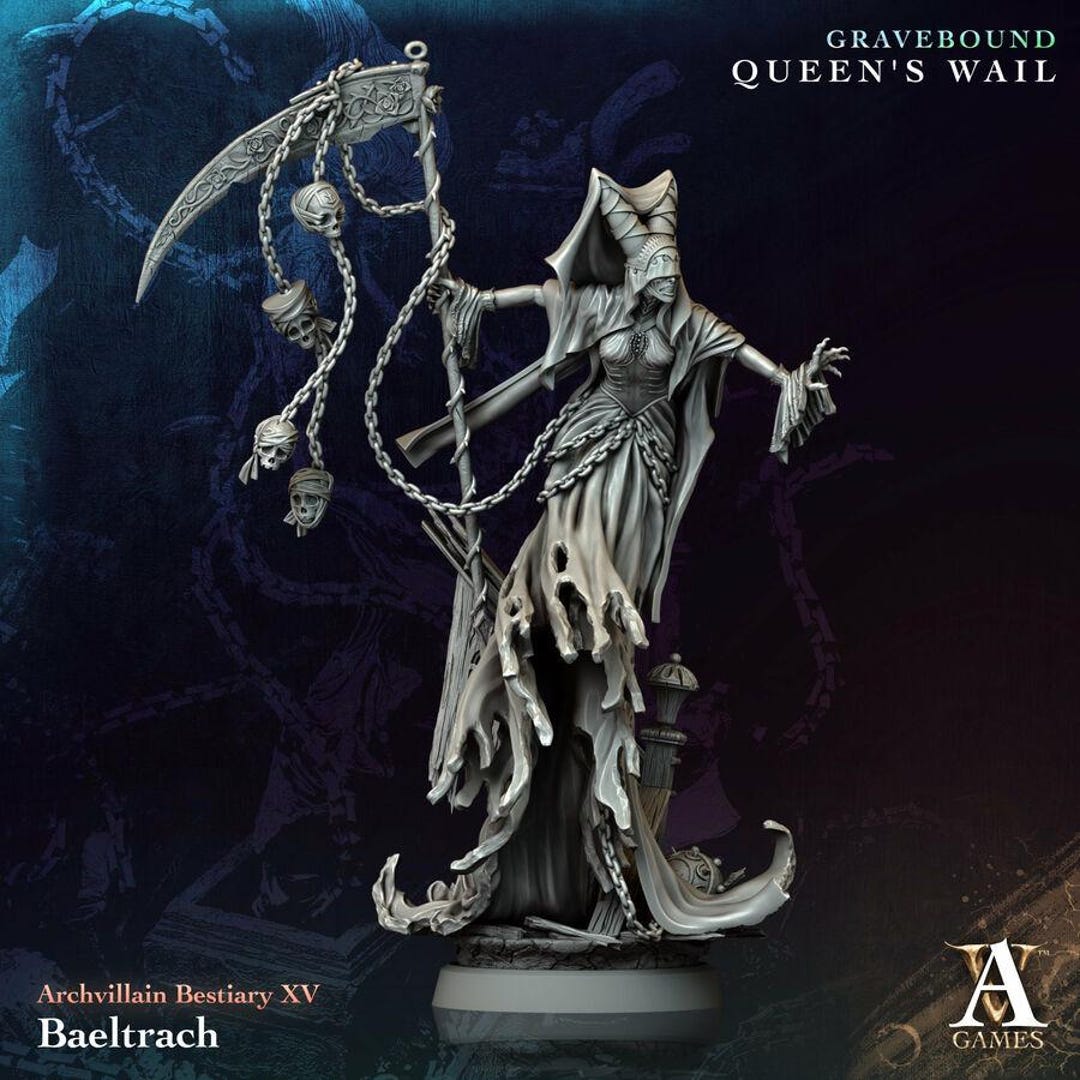 Baeltrach Queen's Vail Gravebound Archvillain Games Dnd Model - Etsy