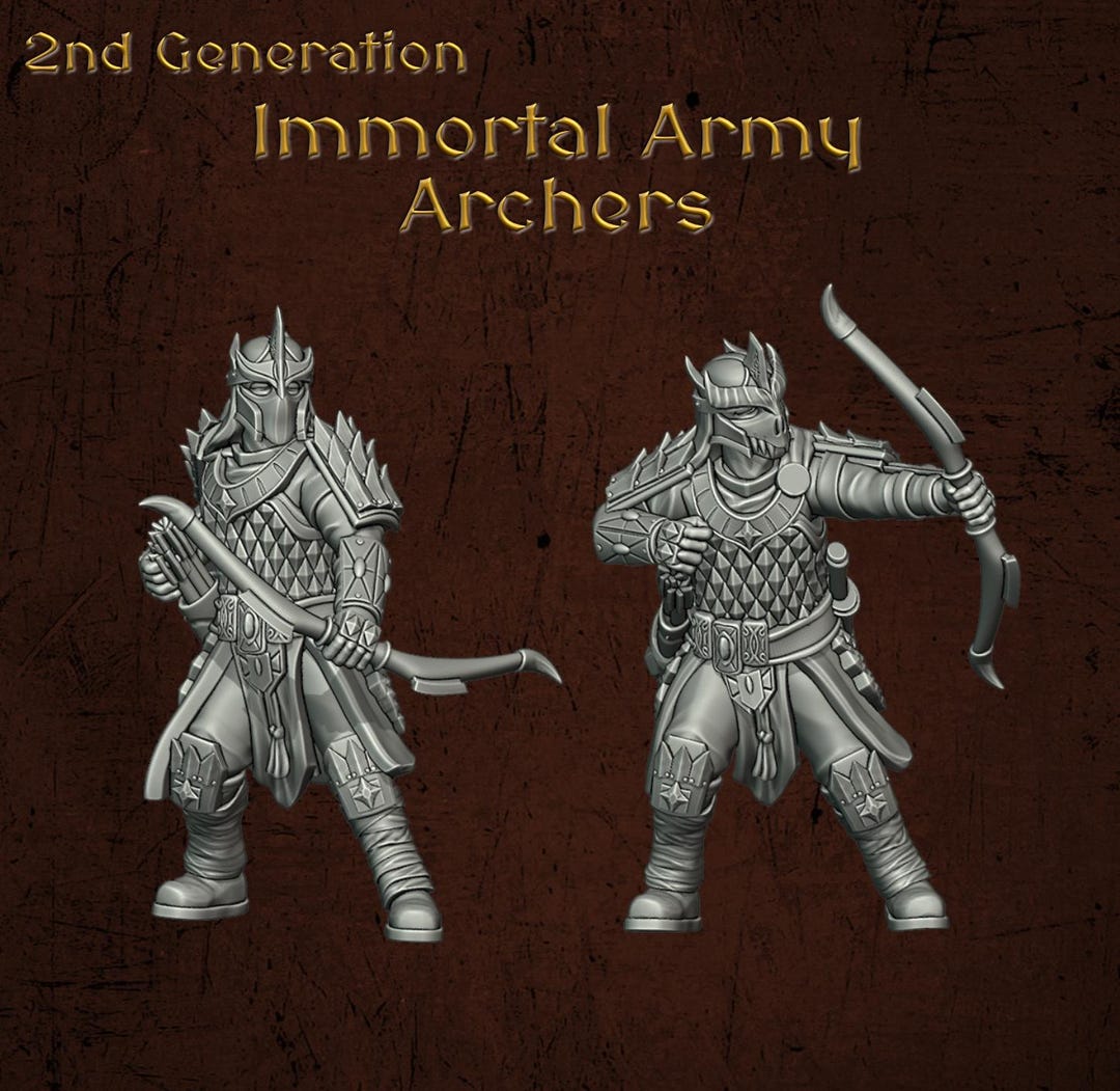 2nd Gen Immortal Army Archers (6 Models) - Quartermaster3d - Etsy