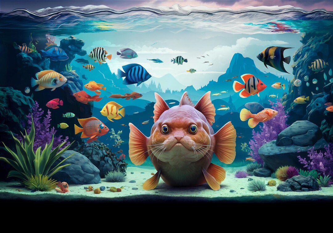 Decor Splashback, CATFISH, Kitchen WALL TILE, Peel Stickbacksplash ...