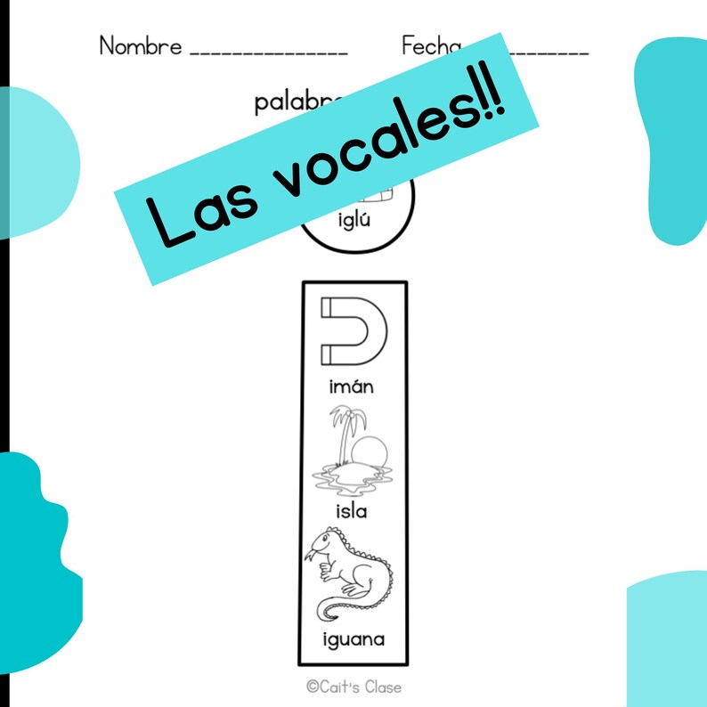 Vocales A, E, I, O, Y U pre-k, Kindergarten, First Grade Estrellita ...