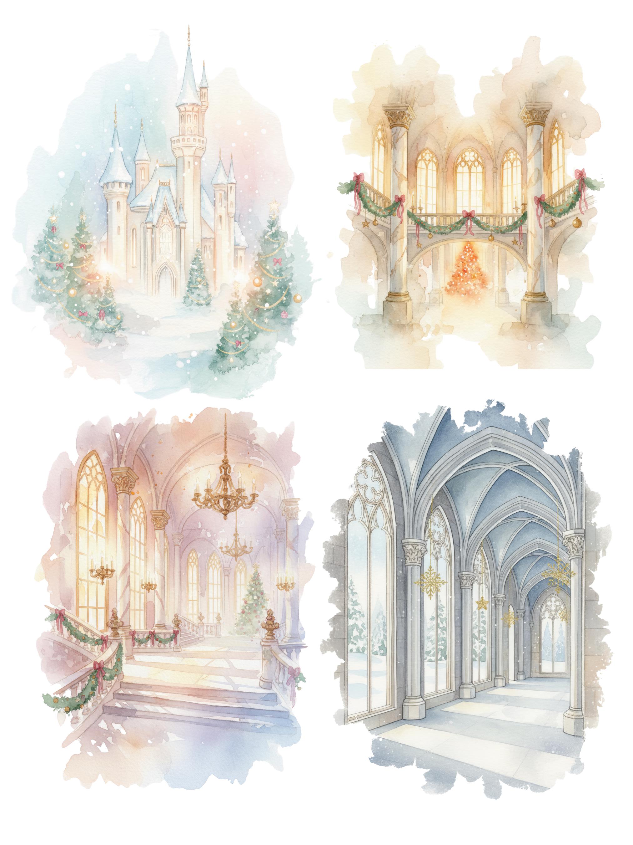 Princess Christmas Clipart. Princesses on Christmas. Clipart ...