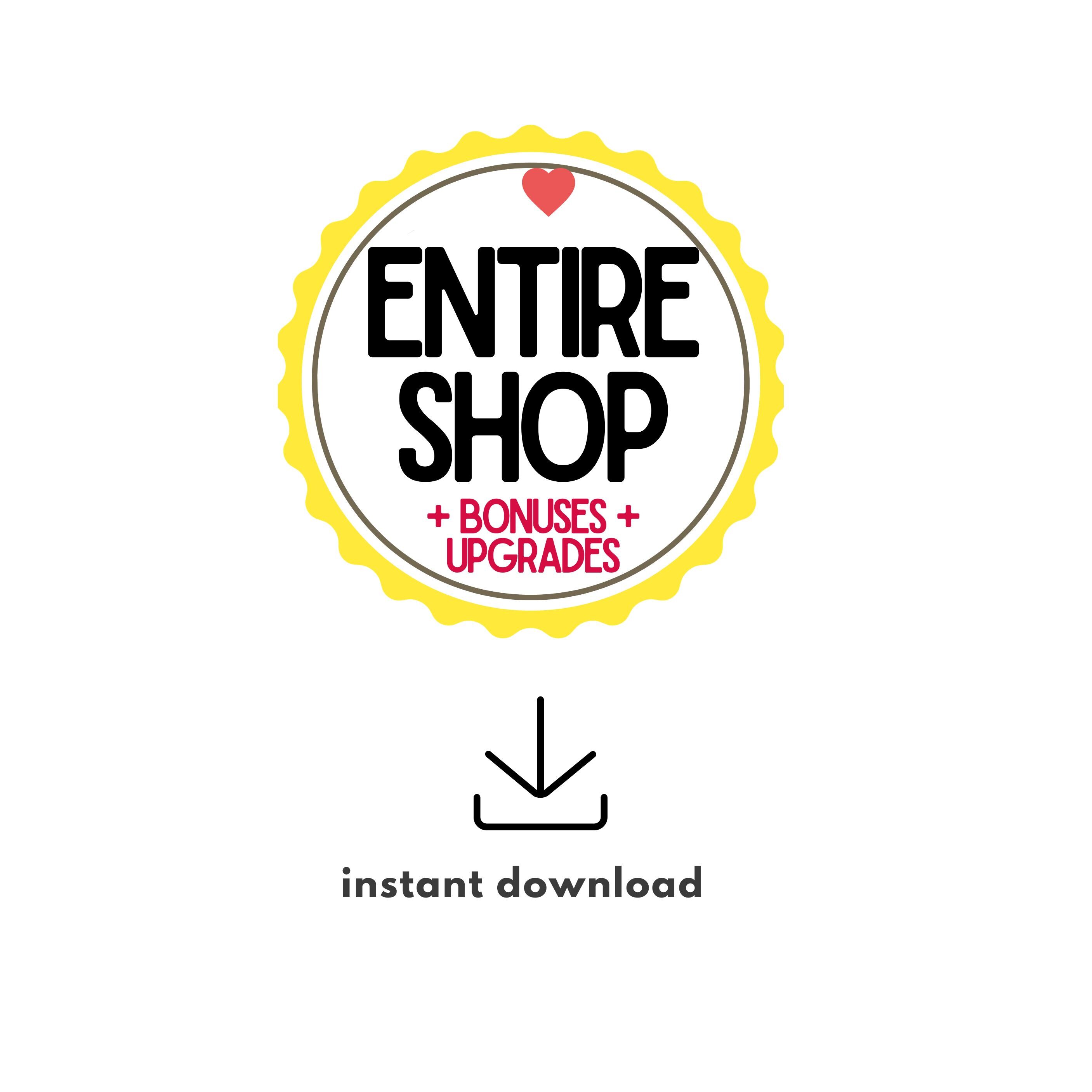 Whole Shop Bundle Clipart, Unlimited Lifetime All Access Pass, Entire ...