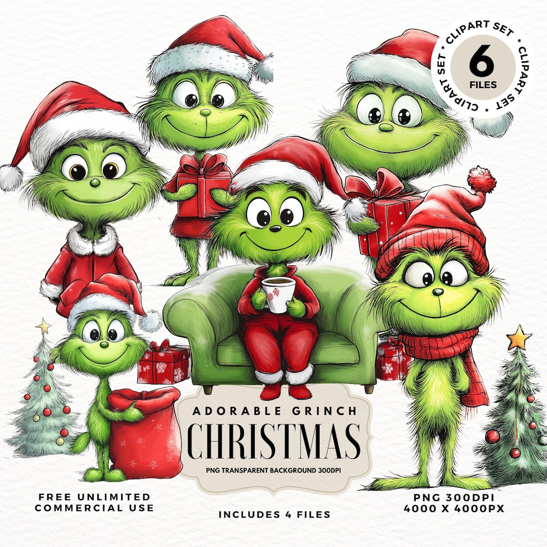 The Grinch Christmas Clipart . Grinchmas. Christmas Illustrations ...