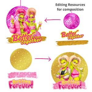 The Grinch Friendship Clipart. Best Friends.bff Grinch Illustrations ...